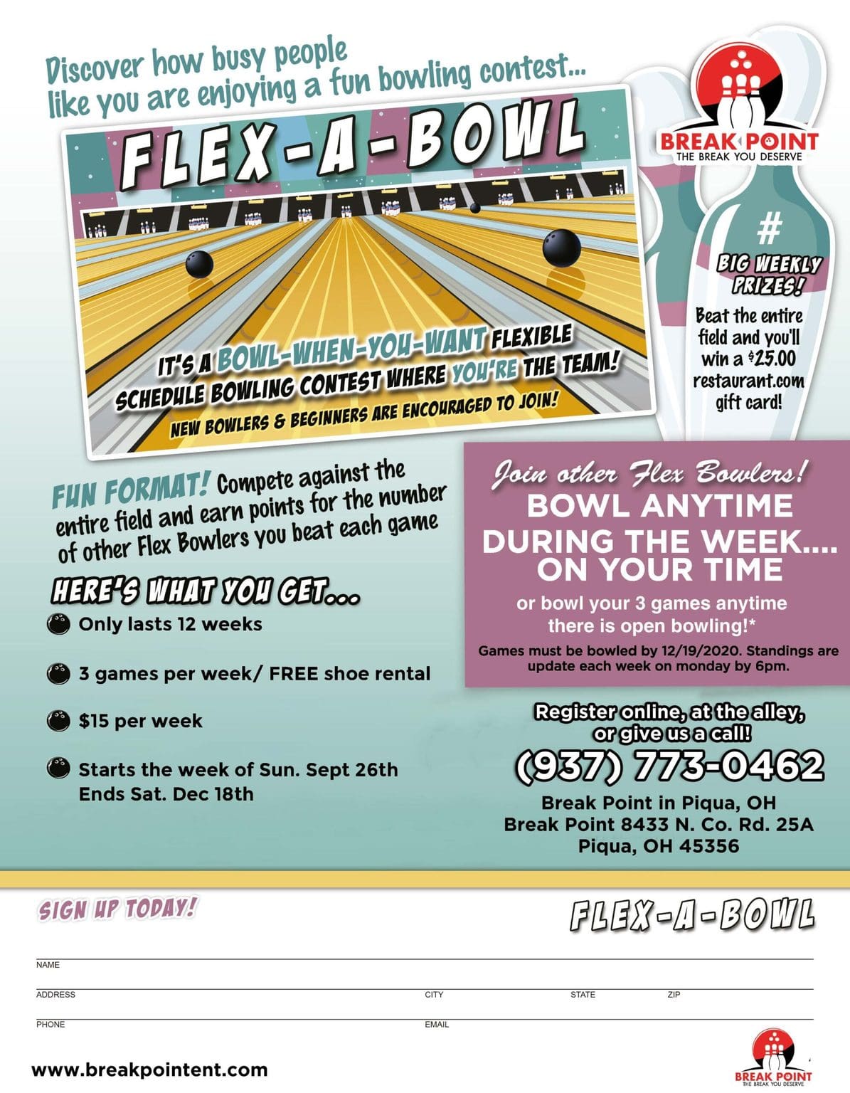 Bowling Leagues | Fun | Things To Do | Break Point | Piqua, OH